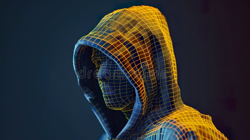 Abstract Illustration of a Hacker in Cyber Security Concept Stock ...