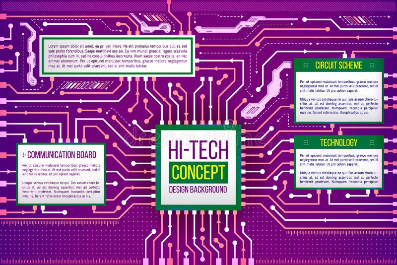 Abstract Illustration of Hi-tech Computer Technology Stock Vector ...