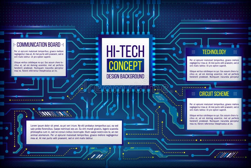 Abstract Illustration of Hi-tech Computer Technology Stock Vector ...