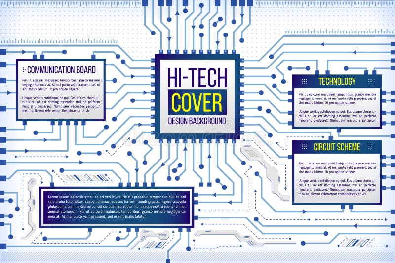 Abstract Illustration of Hi-tech Computer Technology Stock Vector ...