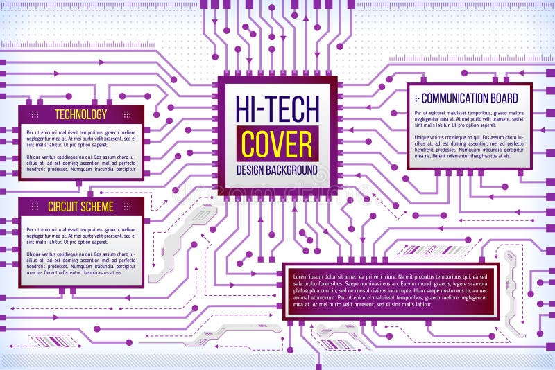 Abstract Illustration of Hi-tech Computer Technology Stock Vector ...