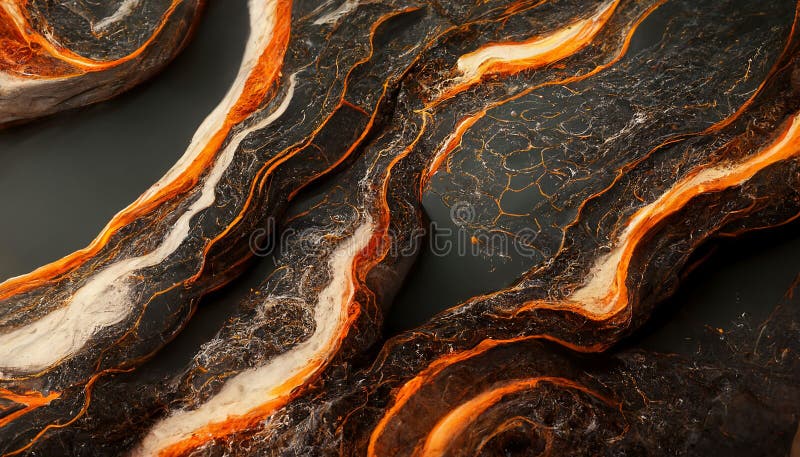 Abstract Illustration of a Hot Red Lava with Ashes Stock Illustration ...