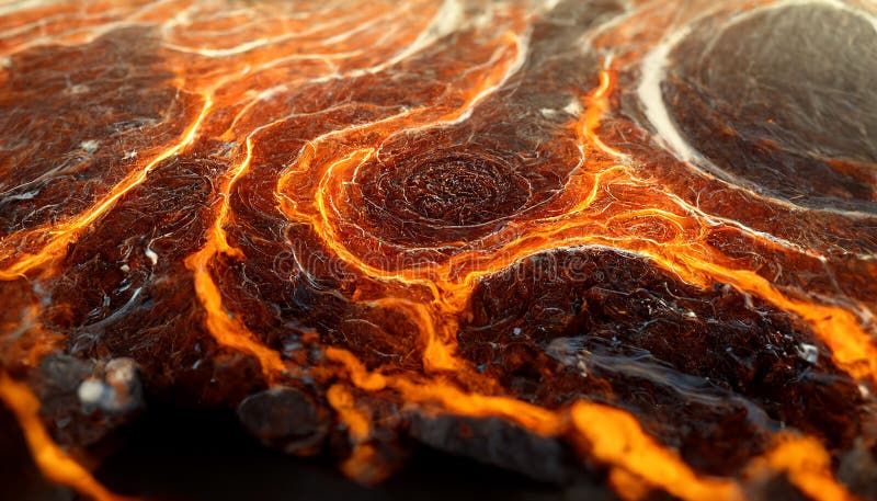 Abstract Illustration of a Hot Red Lava with Ashes Stock Illustration ...