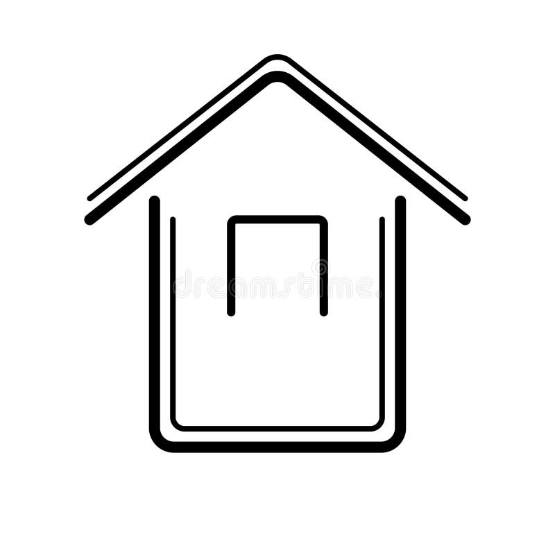 Abstract Illustration of a House Icon Stock Vector - Illustration of ...