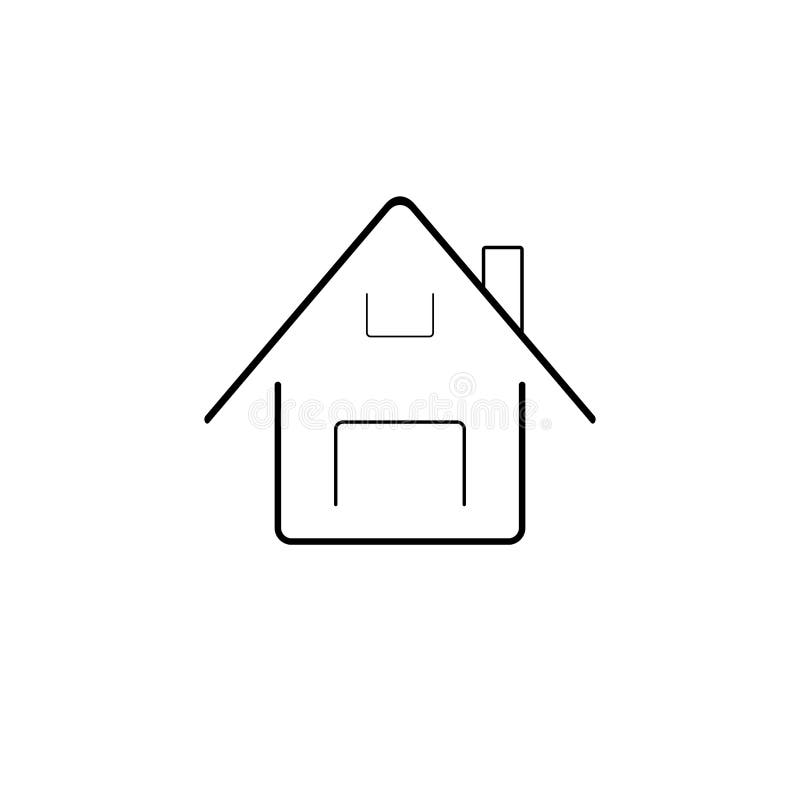 Abstract Illustration of a House Icon Stock Vector - Illustration of ...