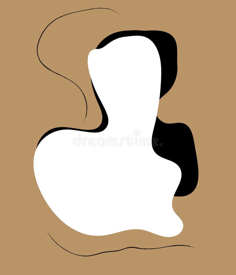 Abstract Illustration of Human Figures with a Collage of Geometric ...