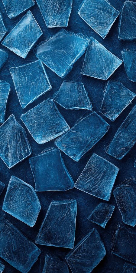 Abstract Illustration of Ice Cracks with a Solid Background and Space ...