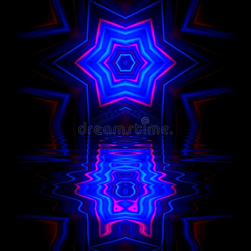 Star in Water Reflection As Background Stock Illustration ...