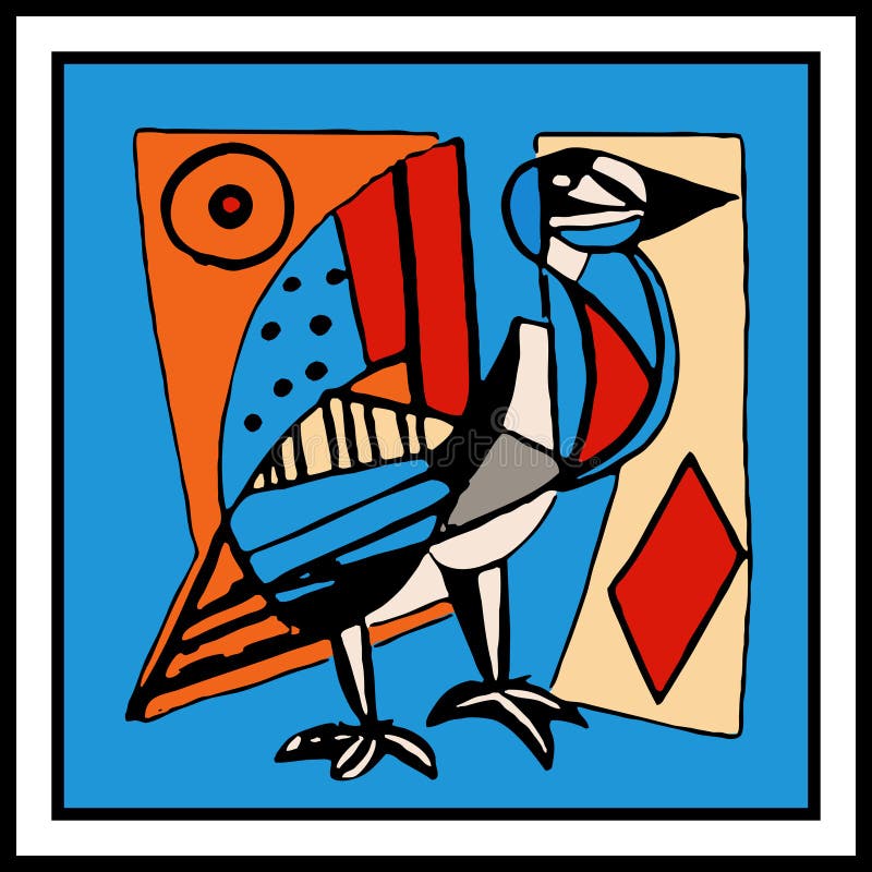 Abstract Illustration Inspired by the Work of Picasso. for Print ...