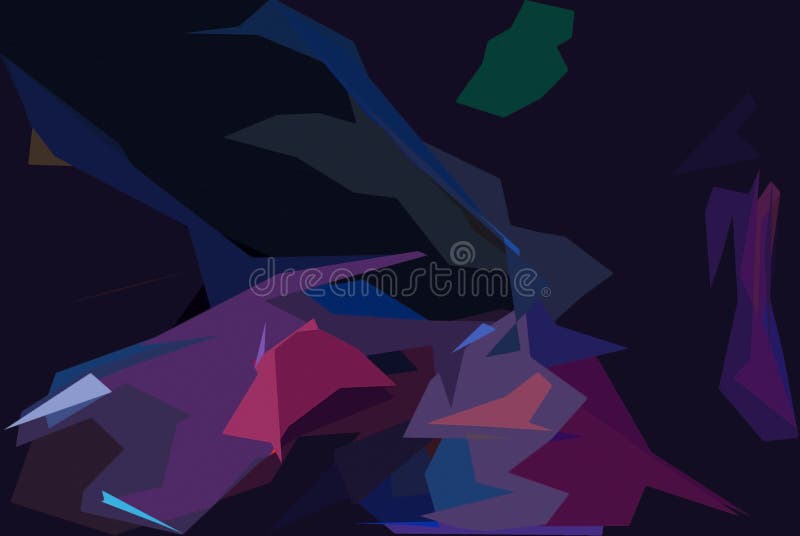 Abstract Illustration with Irregular Shapes. Stock Illustration ...