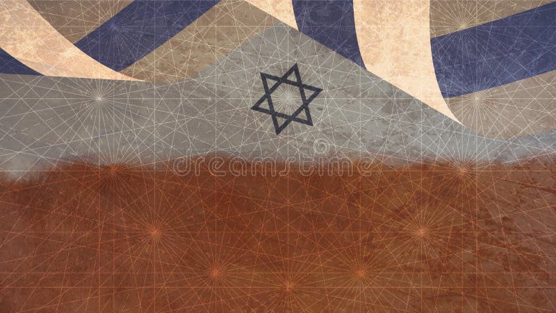 Abstract Illustration of Israel Flag and Red Sea Stock Illustration ...