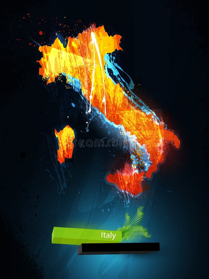 Abstract Illustration Italy Stock Vector - Illustration of cartography ...