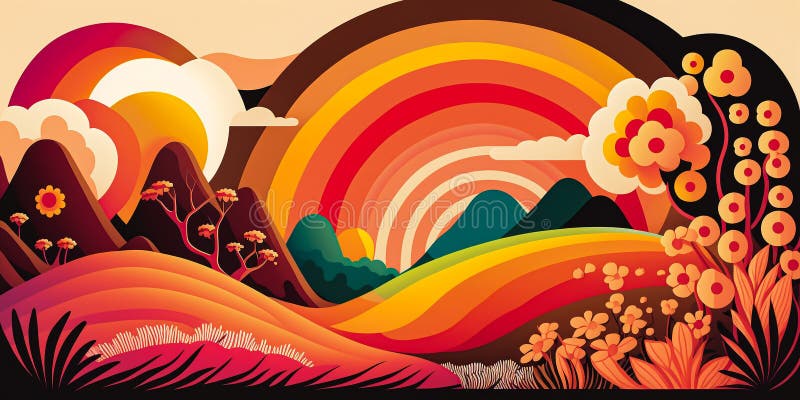 Peace Sign Made Up of Colorful Flowers and Surrounded Stock ...