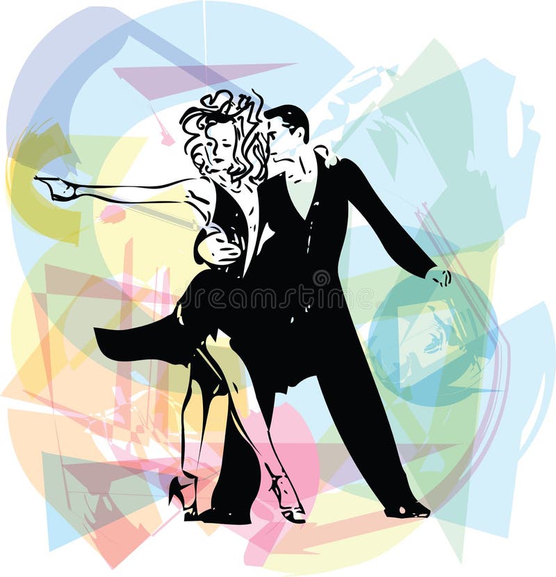 Illustration of dancers stock vector. Illustration of isolated - 18951872