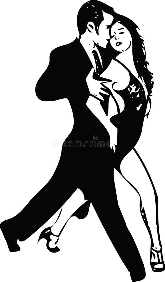 Abstract Illustration of Latino Dancing Couple Stock Vector ...