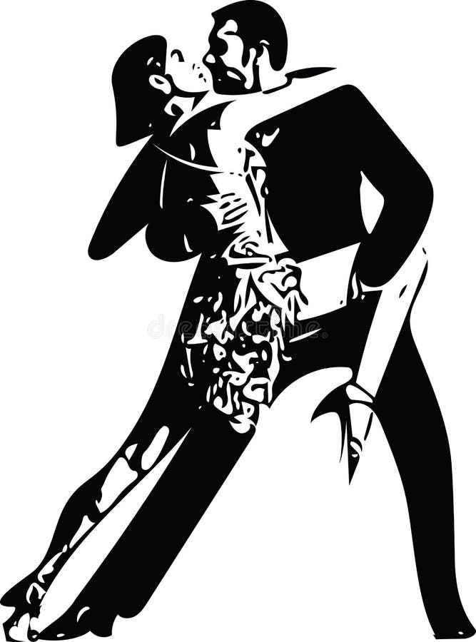 Abstract Illustration of Latino Dancing Couple Stock Vector ...