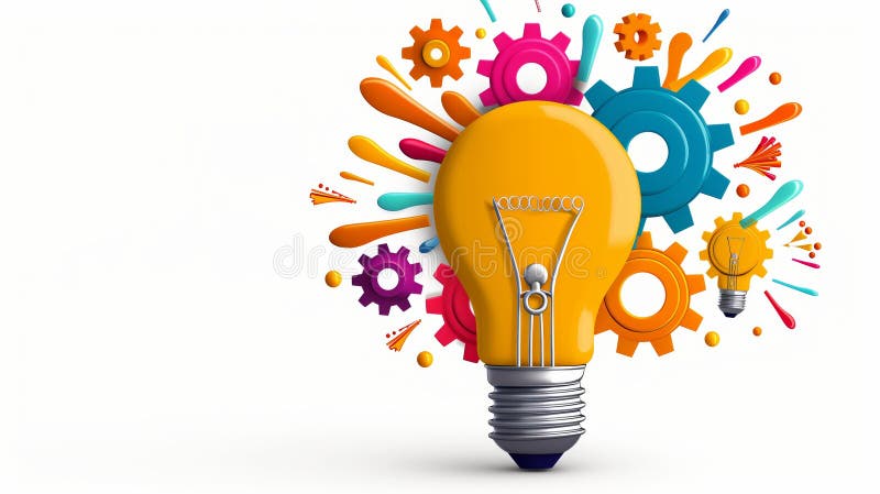 Innovation Process Template with Six Steps - Blue Version Stock Vector ...