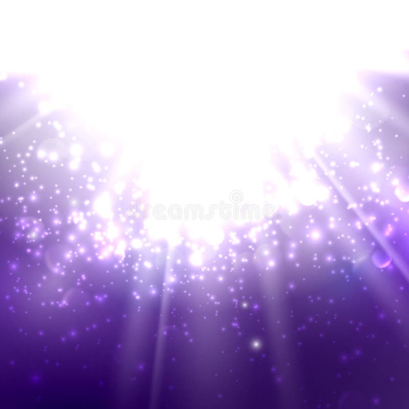 Abstract Illustration of Light Rays on the Deep Purple Stock ...