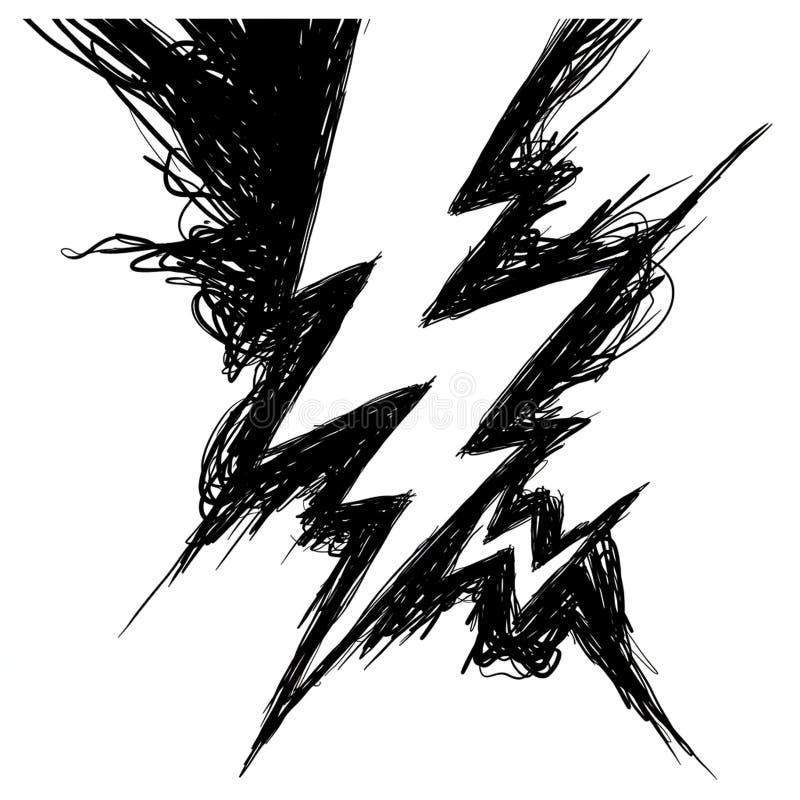 Abstract Illustration of a Lightning Bolt, Created with Dynamic ...
