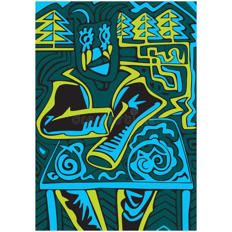 Abstract Illustration of Man. Stock Vector - Illustration of graphic ...