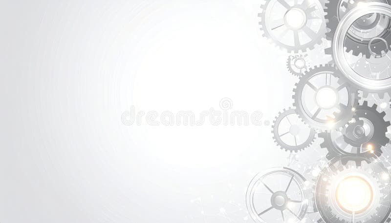 Abstract Mechanical Gears Background Design with Technology and ...