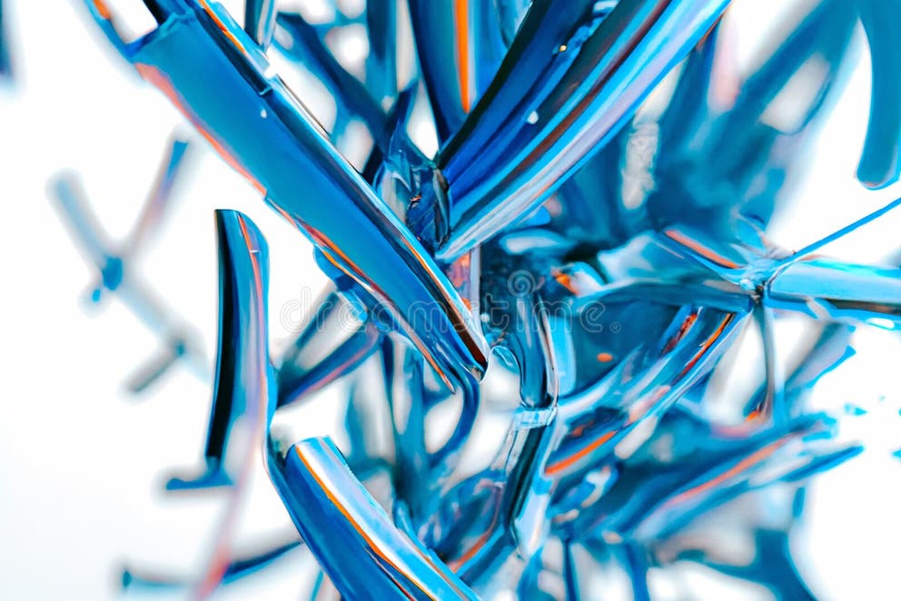 Abstract Illustration of Messy Blue Strings for a Background or ...