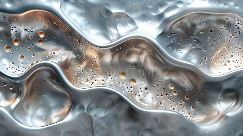 Abstract Illustration of Metal Elements of Different Shapes,Generated ...