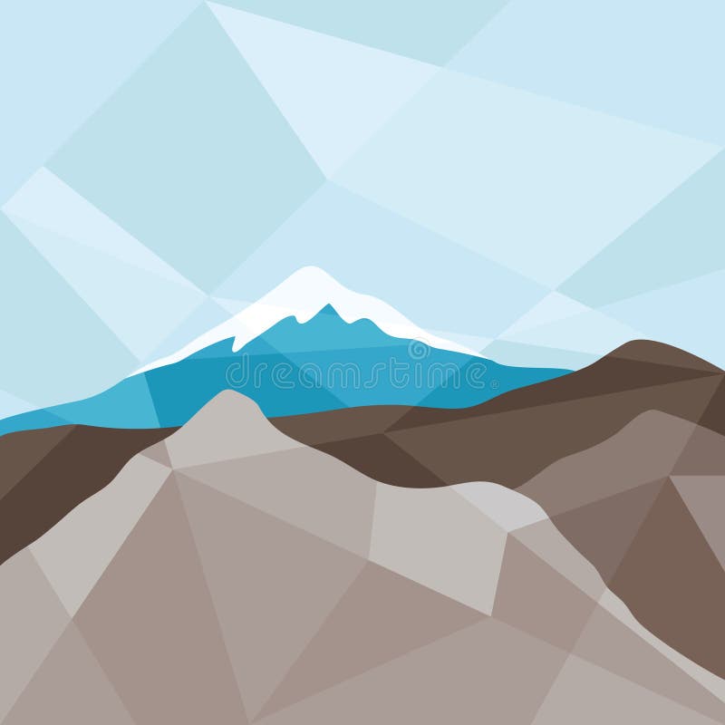 Abstract Illustration of Mountains Stock Vector - Illustration of print ...