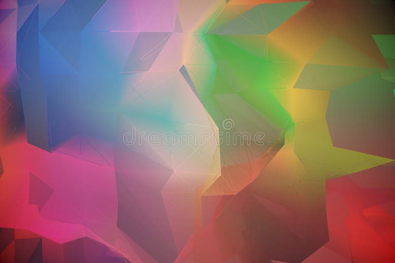 Abstract Illustration of Multicolor Geometric Polygonal Shapes Against ...
