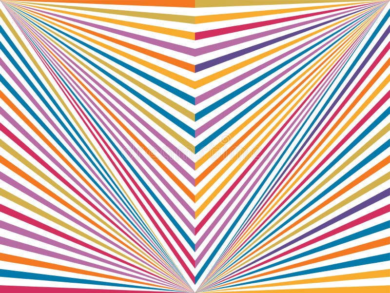 Abstract Illustration of Multiple Striped Lines in 3d Triangular Shape ...