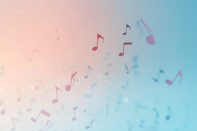 Abstract Music Notes on a Pastel Background Stock Illustration ...