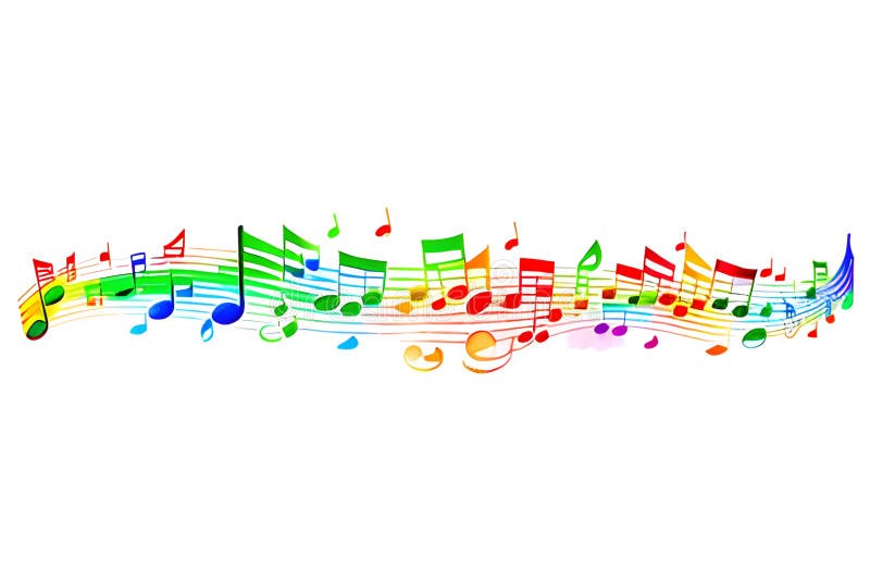 Abstract Illustration of Musical Notes and Clef Stock Illustration ...