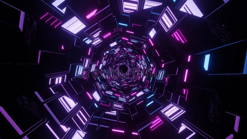 Abstract Illustration Neon Visual Dynamic Loop Background of Endless ...