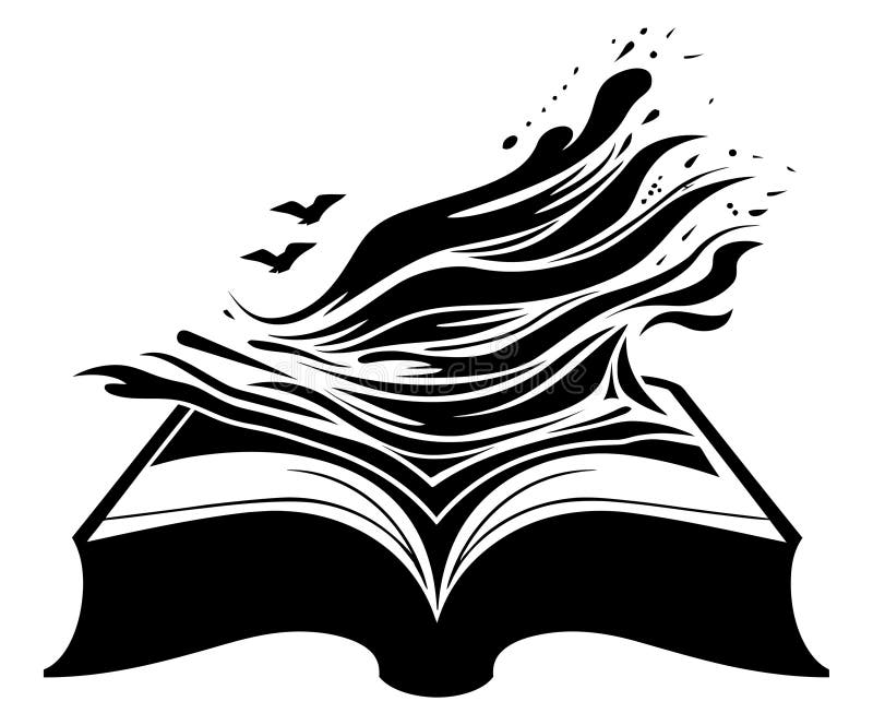 Abstract Illustration of an Open Book Stock Vector - Illustration of ...