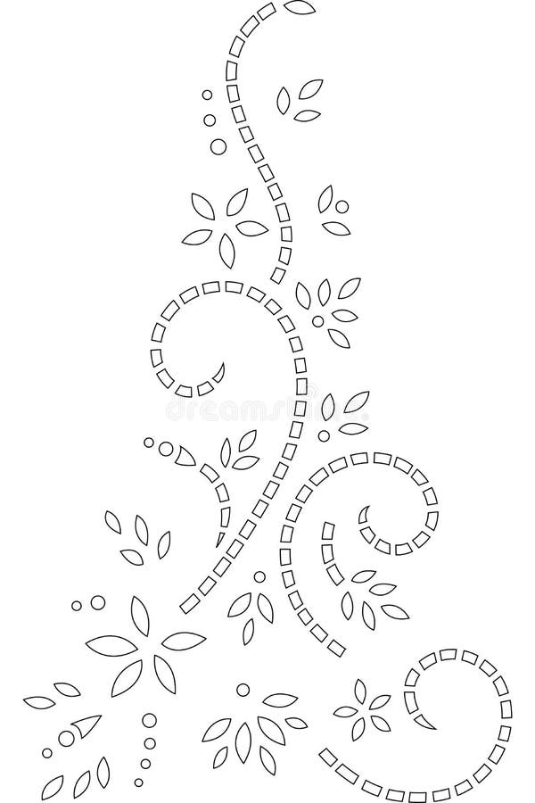 Abstract Illustration Outline Stencil Design Stock Illustration ...