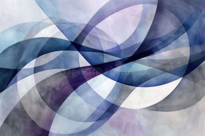 Abstract Illustration with Overlapping Ellipses in Blue, Purple, and ...