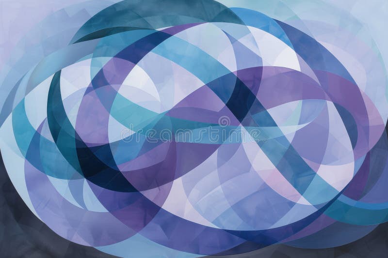 Abstract Illustration with Overlapping Ellipses in Blue, Purple, and ...