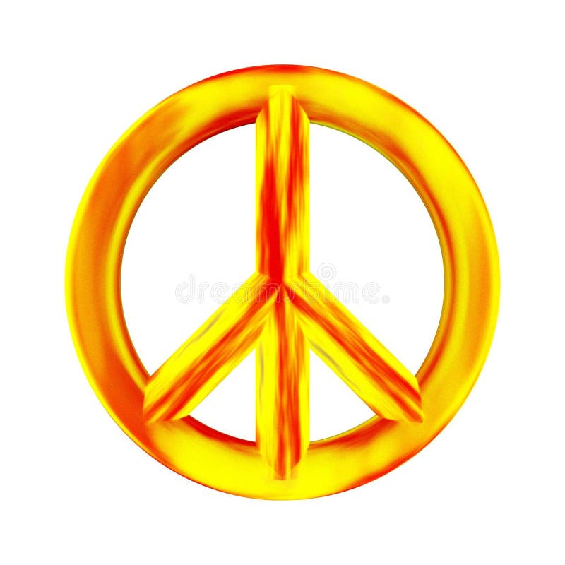 Abstract Illustration of Peace Sign Isolated on White Background Stock ...