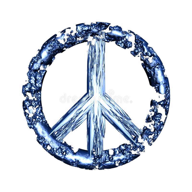 Abstract Illustration of Peace Sign Isolated on White Background Stock ...