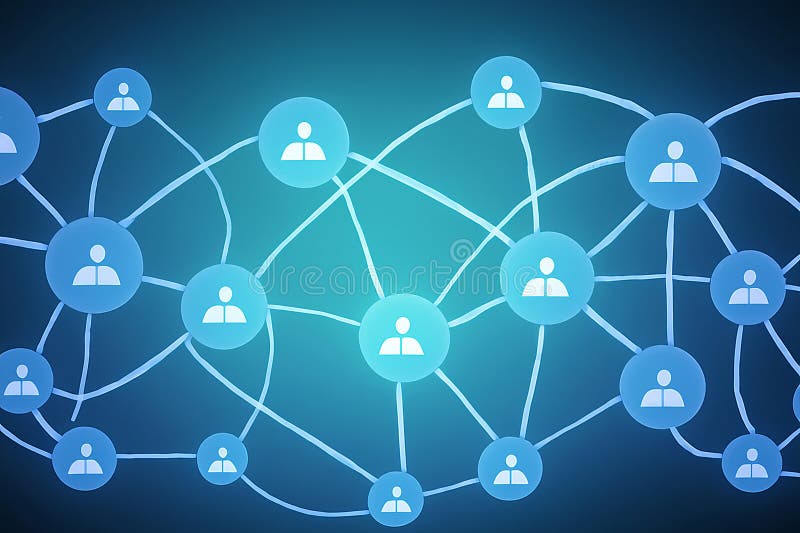 Abstract Illustration of a Peer To Peer Network Stock Illustration ...