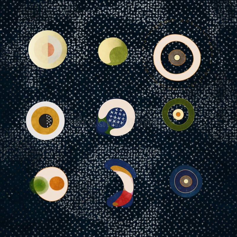 Abstract Illustration of the Planets of the Solar System Stock Image ...