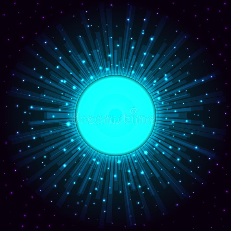 Abstract Illustration of the Portal on the Background of the Starry Sky ...