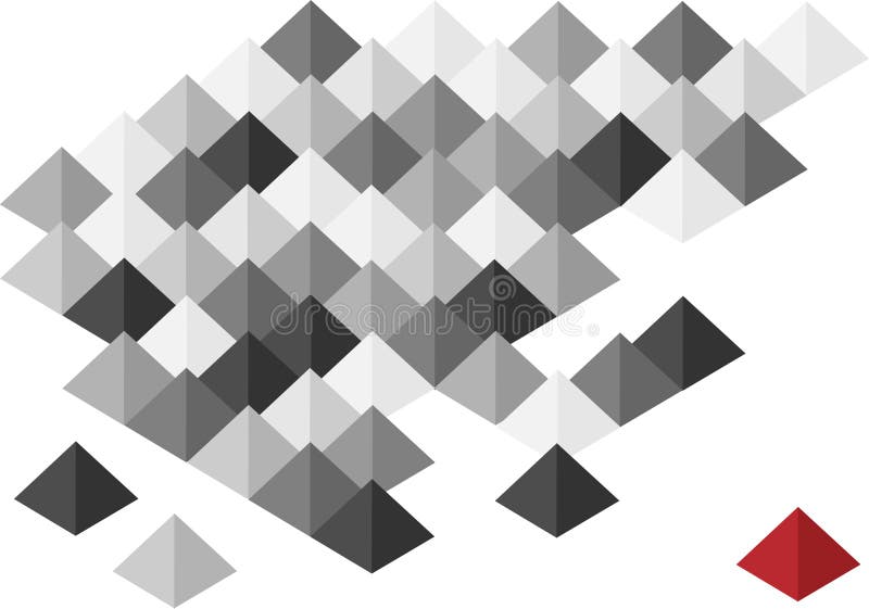 Abstract Illustration of Pyramids Stock Illustration - Illustration of ...