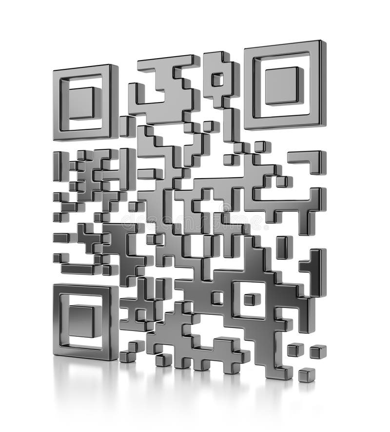 Cubes with qr code stock illustration. Illustration of data - 16986278