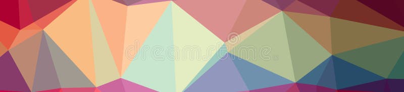 Abstract Illustration of Red Banner Low Poly Background. Stock ...