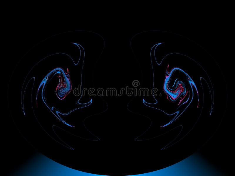 Abstract Illustration of Red and Blue Distortion of Outer Space Stock ...