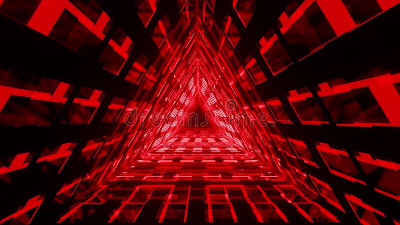 Abstract Illustration Red Neon Visual Dynamic Loop Background of ...