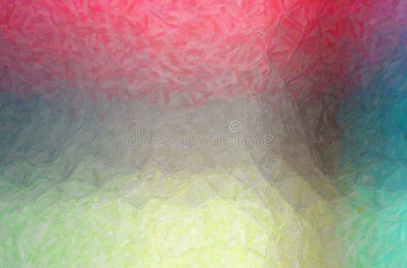 Abstract Illustration of Red, Yellow, Gray and Blue Impasto with Color ...