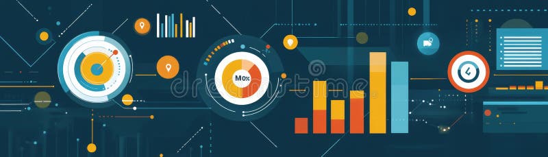 An Abstract Illustration Representing Business Analytics Data Analysis ...