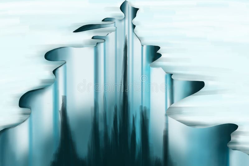 Abstract Illustration of Scratch Effect Texture Against Blue Background ...